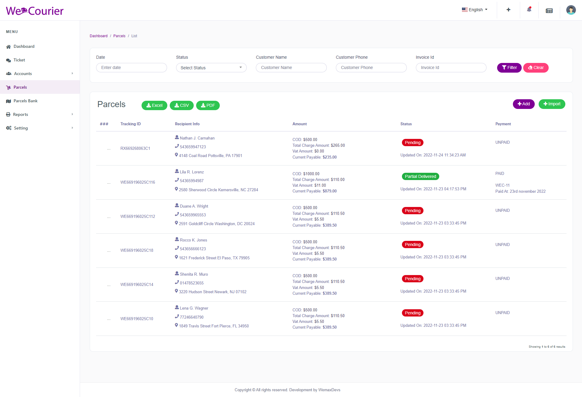Wemaxdevs documentation